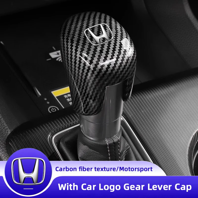 Car Shift Lever Cover Carbon Fibre Gear Stick Cap Auto Accessories For ...