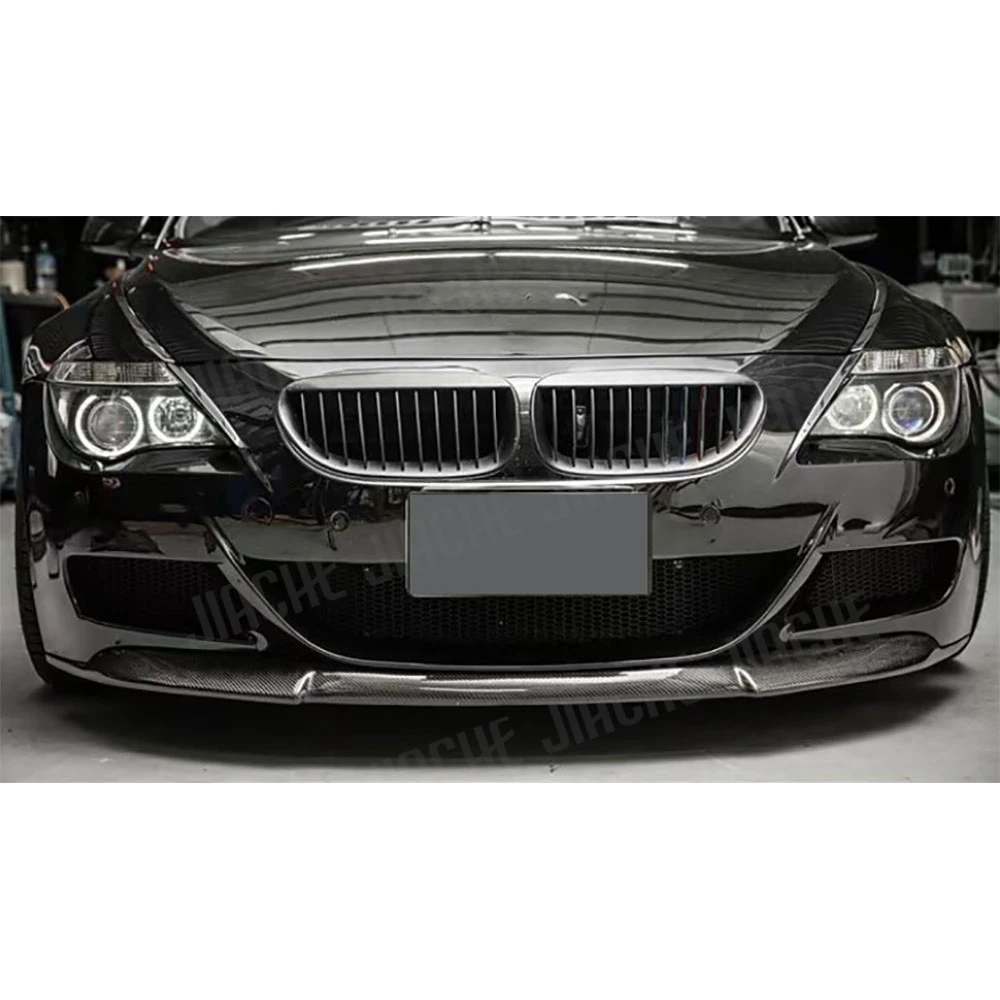Echte Kohle faser fur BMW 6er E63 E64 M6 2006 2010 Front stoBstange Lippen spoiler Frp Auto Front stoBstange Kinns chutz Bodykit AliExpress