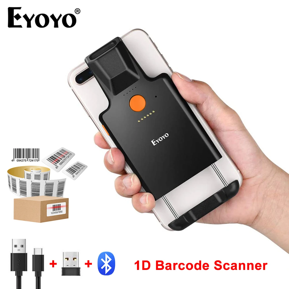 Eyoyo-EY-017LP-Phone-Back-Clip-1D-Bluetooth-Barcode-Scanner-UPC-EAN ...
