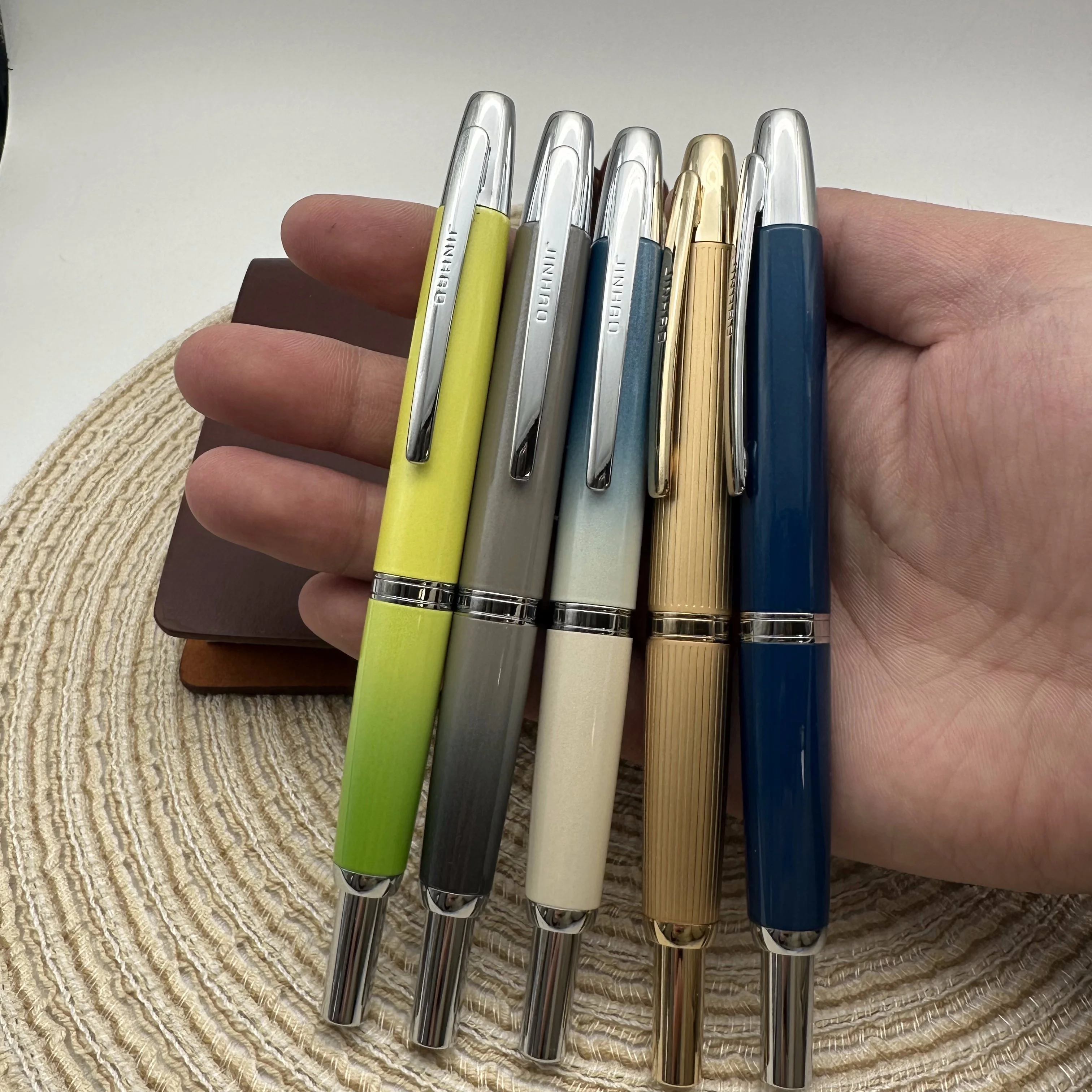 New JINHAO 10 Classic Press Fountain Pen Design Portable EF/F 0.4/0.5mm ...