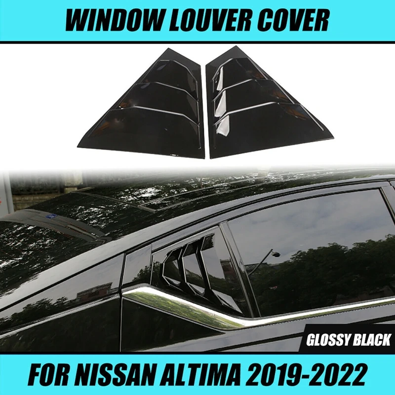 2pcs-set-Car-Rear-Window-Louver-Shutter-Cover-Trim-Car-Decoration ...