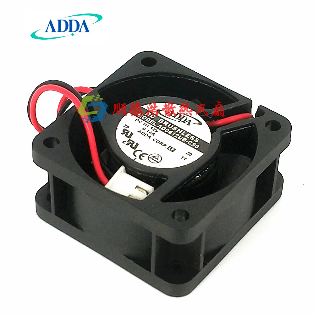 ADDA AD0412UB-C50 DC 12V 0.14A 40x40x20mm 2-Wire Server Cooling Fan ...