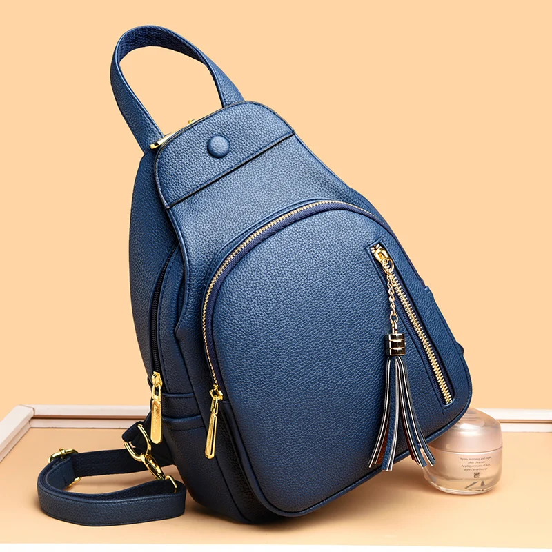 New-Women-Soft-Leather-Backpacks-High-Capacity-Female-Back-Pack-Casual ...