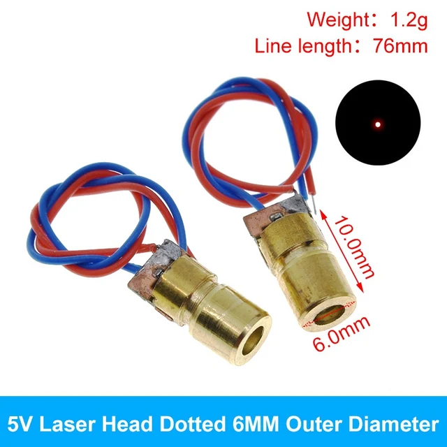 650nm 5mW Red Point / Line / Cross Laser Module Head Glass Lens ...