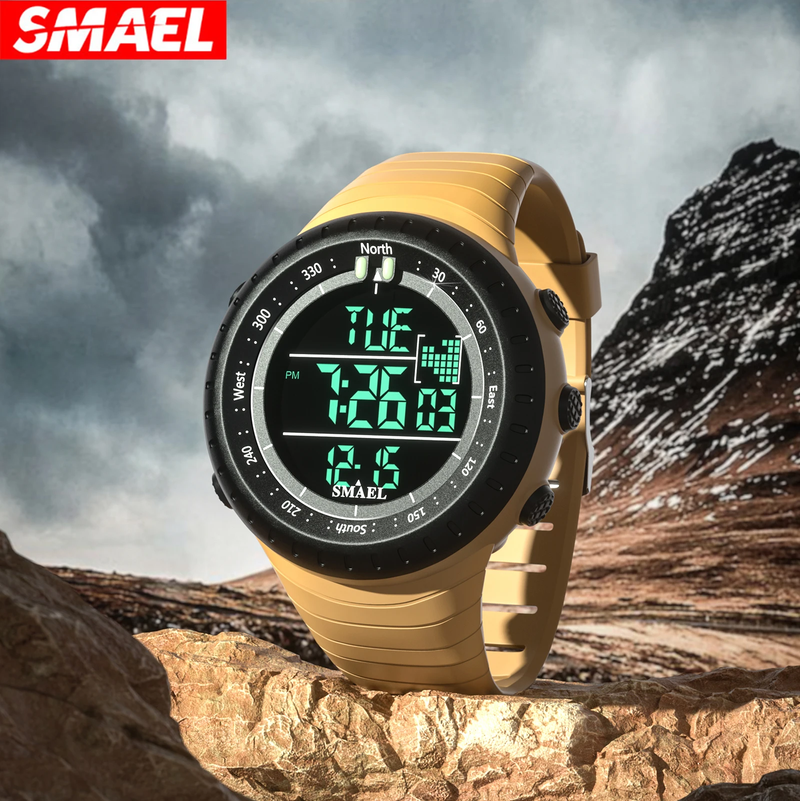 SMAEL-Waterproof-Sports-Electronic-Watch-Night-Light-Alarm-Watch-1237 ...