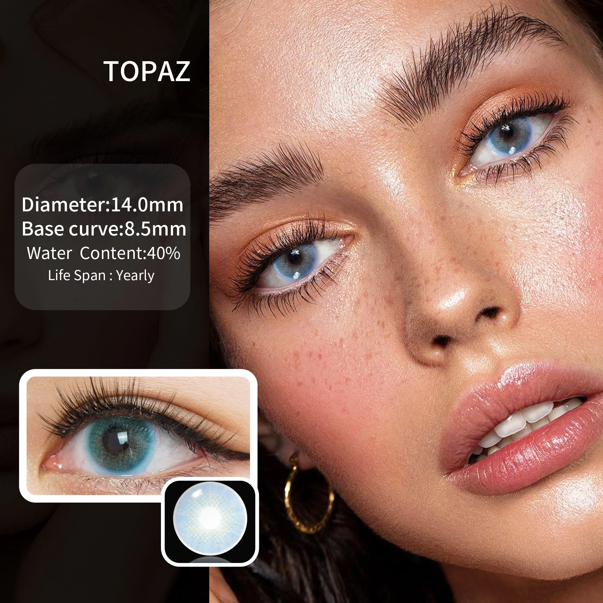 Contact-Lenses-2Pcs-for-Eyes-Color-Yearly-for-Makeup-Gray-Contact-Blue ...