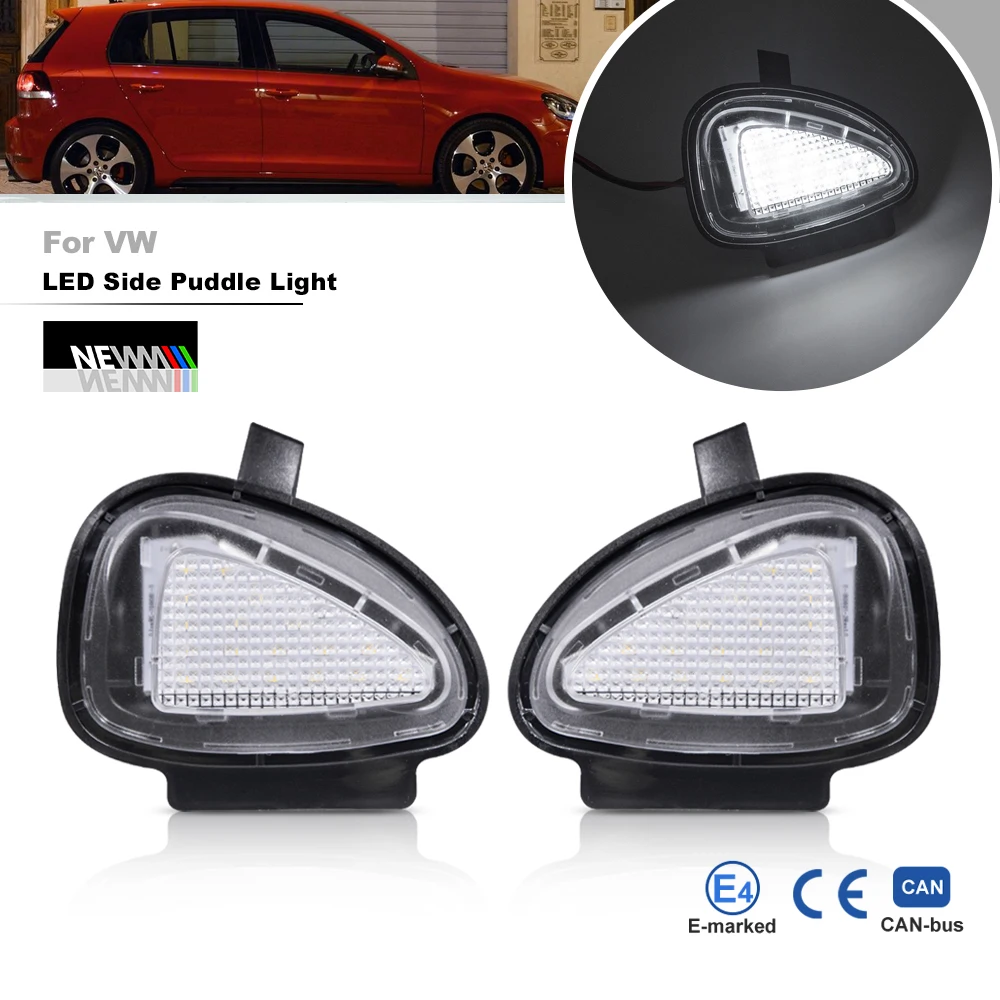 LED Under Side Mirror Puddle Lights for VW MK6 Golf GTi 2010 2011 2012 ...