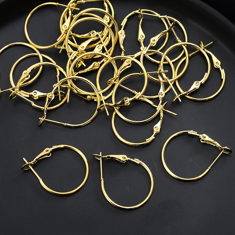 Gold Plated Components Jewelry Making | Gold Earring Findings Jewelry ...