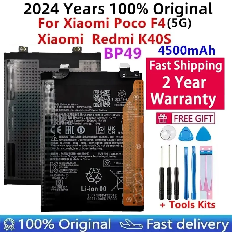 100-Original-High-Quality-BP49-4500mAh-Phone-Battery-For-Xiaomi-Poco-F4 ...