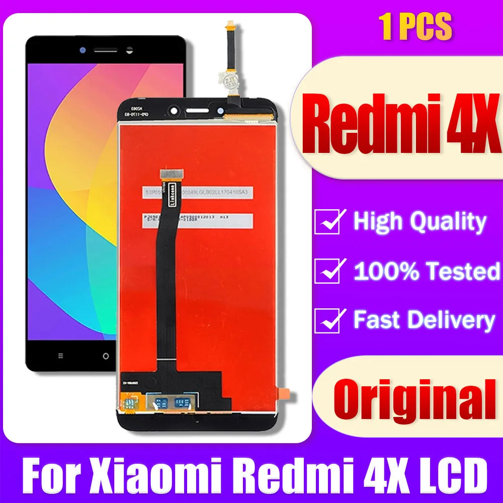 New 5.0" Original LCD For Xiaomi Redmi 4X Display Touch Screen ...
