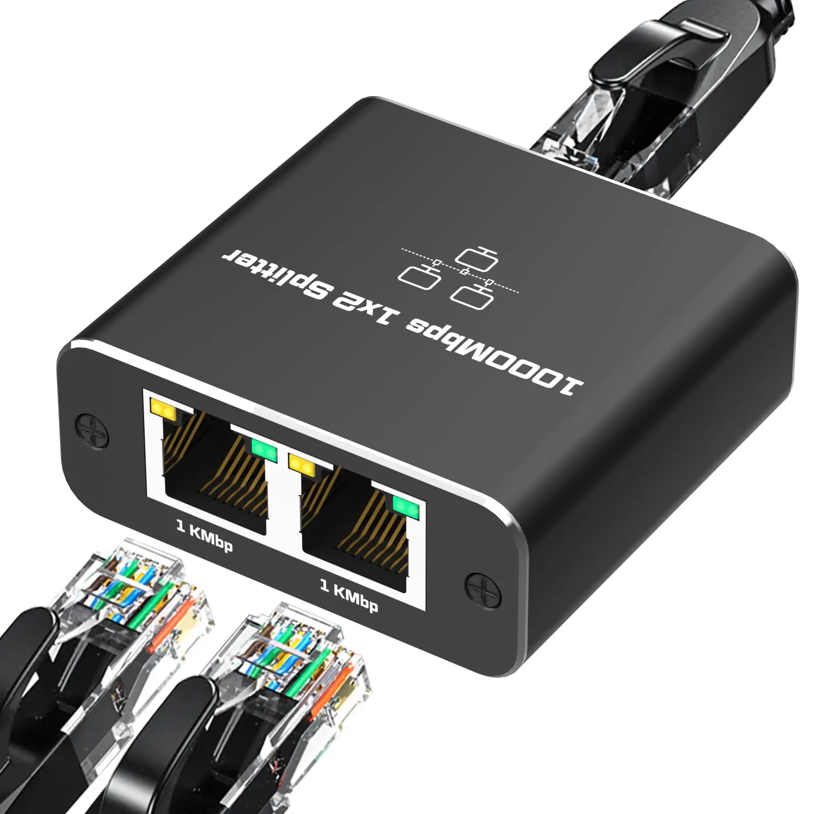 Ethernet-Cable-Splitter-Split-in-1-2-Female-to-Female-Network-Adapter ...