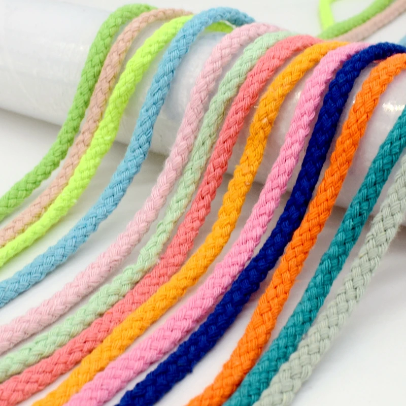 5mm Cotton Rope Craft Decorative Twisted Round Cords For DIY Craft ...