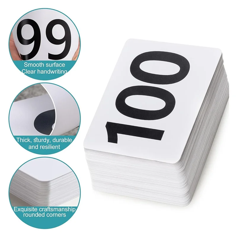 A20F-100Pcs Table Numbers 1-100,Plastic Table Numbers, Double Sided ...