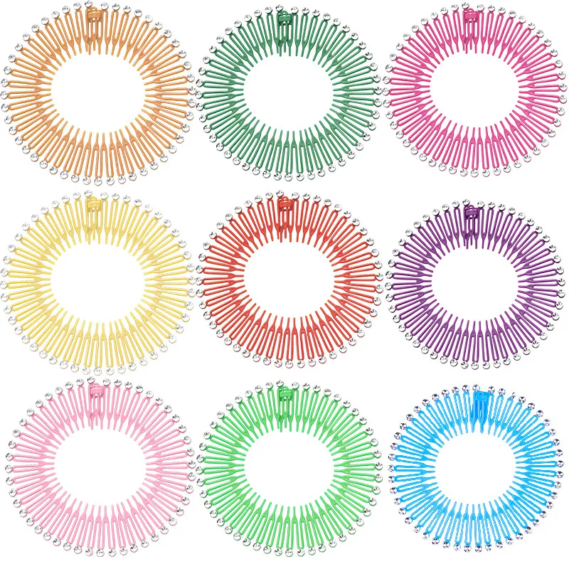 3pcs-Full-Circular-Stretch-Headbands-Flexible-Plastic-Circle-Comb-Wrap ...