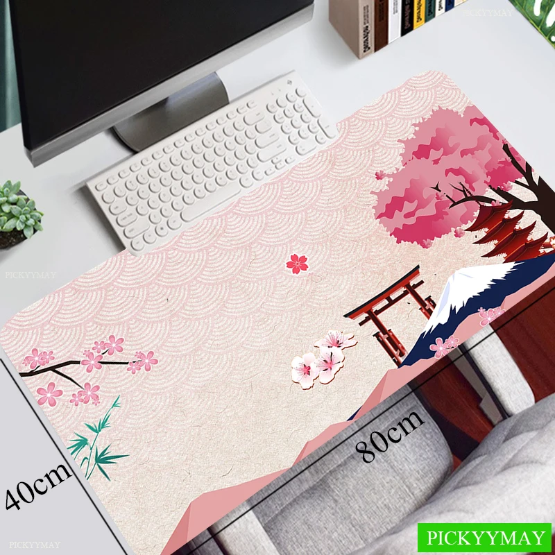 Pink Cherry Blossoms 80x30cm XL Lockedge Large Gaming Mouse Pad ...