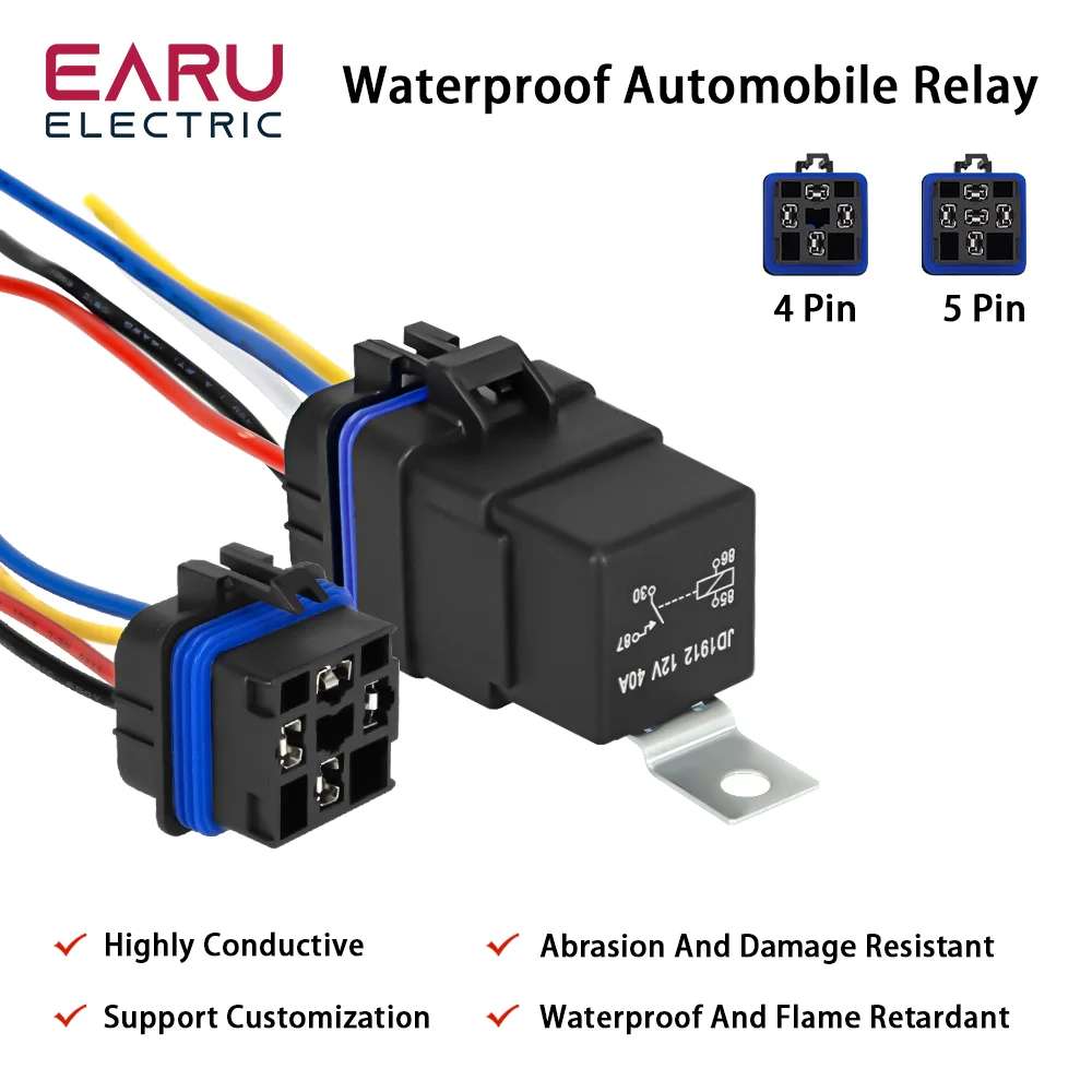 Car-Auto-Automobile-Relay-Sealed-Waterproof-Integrated-Wired-DC12V-40A ...