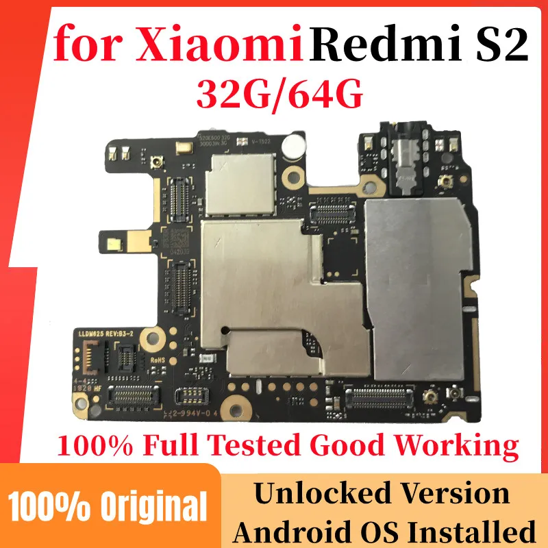Original-Unlocked-For-Xiaomi-Redmi-S2-Motherboard-64gb-32gb-Circuit ...