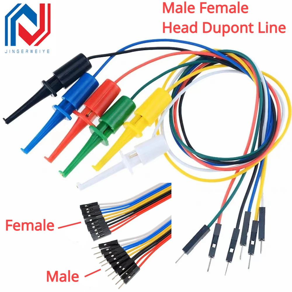 2PCS/lot Test Hook With Male Female Head Dupont Line Transistor Tester ...