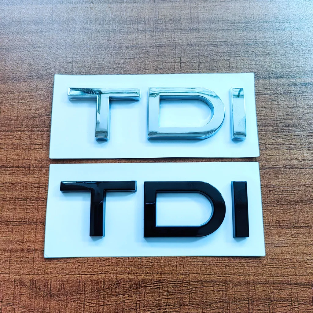 3d-ABS-Chrome-Black-Logo-TDI-Emblem-Letters-Decal-Car-Trunk-Badge-For ...