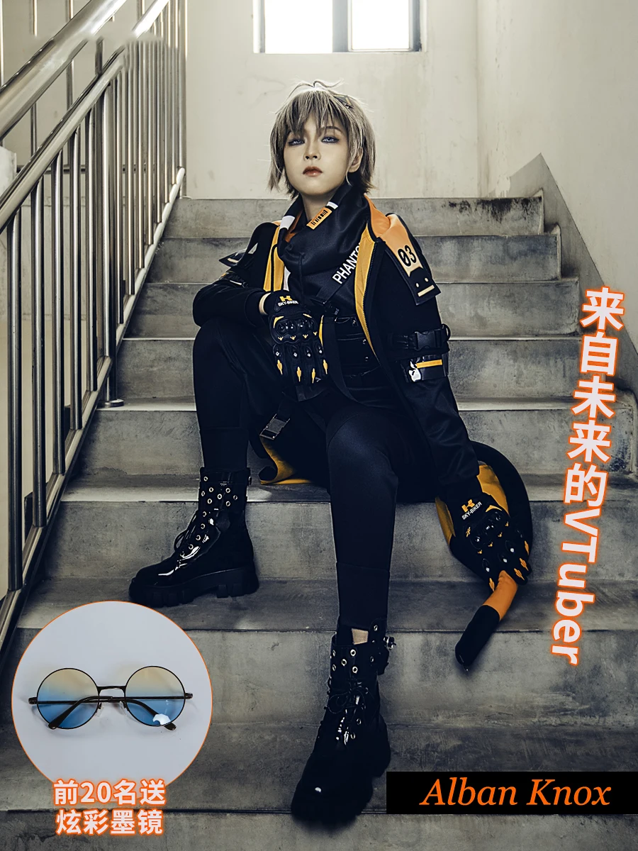 Cos-hoho Anime Vtuber Nijisanji Noctyx Alban Knox Game Suit Handsome ...