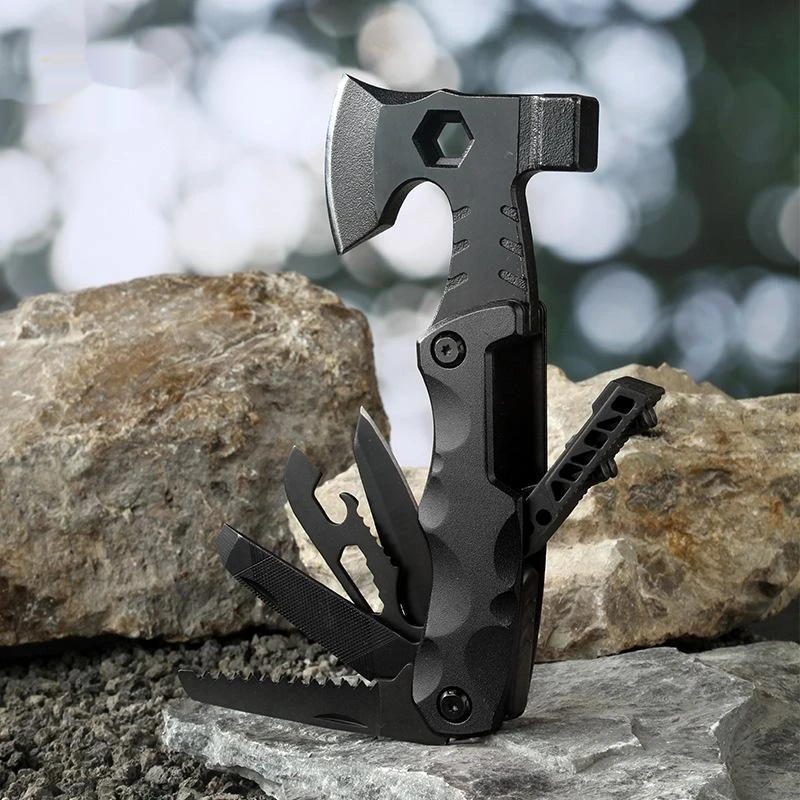 Outdoor Camping Multifunctional Axe Camping Hammer Fire-fighting Life ...