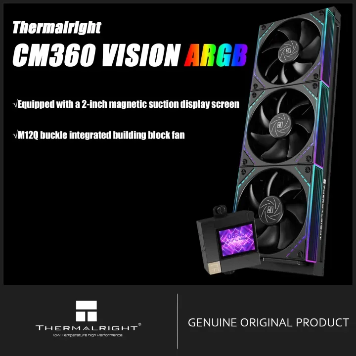 Thermalright CORE MATRIX 360 VISION ARGB BLACK Cpu Liquid Cooler 320* ...