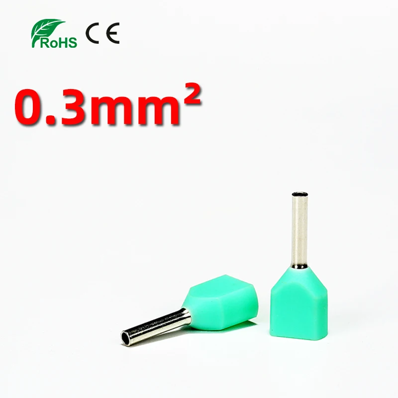 100pcs-AWG-24-0-3mm-Wire-Copper-Crimp-Connector-Twin-Insulated-Ferrule ...