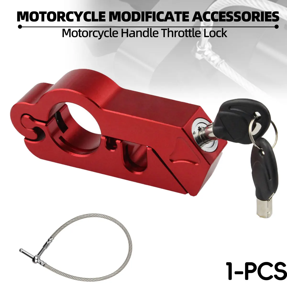 Motorcycle Grip Lock Safety Handlebar Throttle Locks Aluminum ...