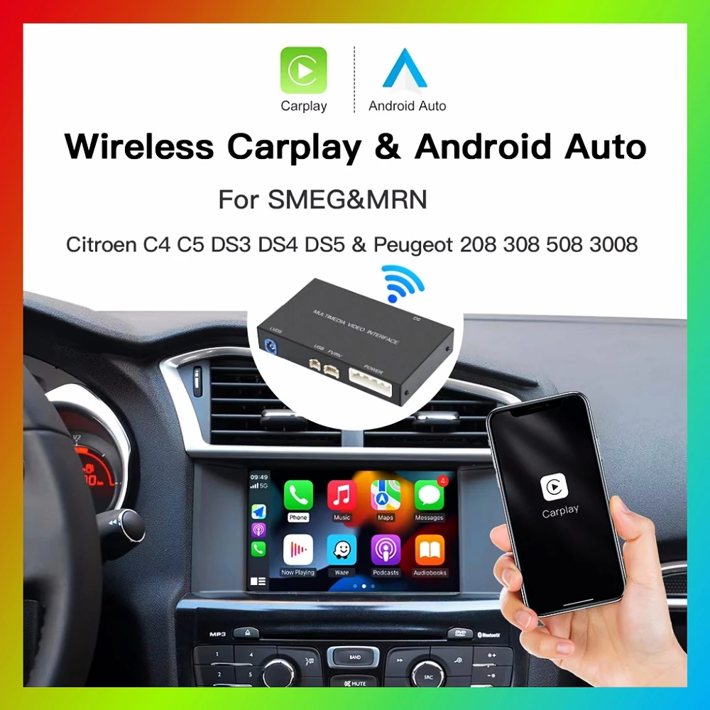 Wireless Carplay Android Auto For Peugeot&Citroen SMEG&MRN NAC 208 308 ...