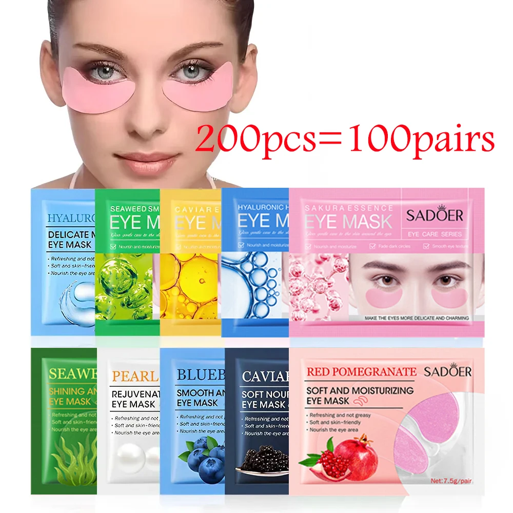 200pcs-100pairs-Crystal-Collagen-Eye-Mask-Moisturizing-Anti-Dark ...
