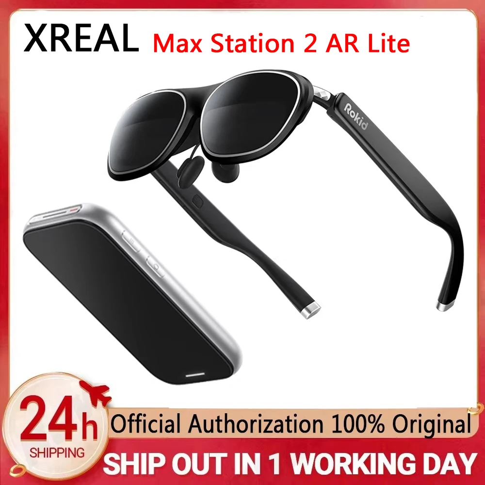 Rokid Max 2 AR Lite Smart Glasses 120Hz 1080P HiFi Audio 3D 215" Giant ...
