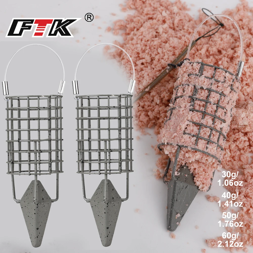 FTK Karpervissen Methode Feeder 30g/40g/50g/60g Roestvrij staal Draad ...