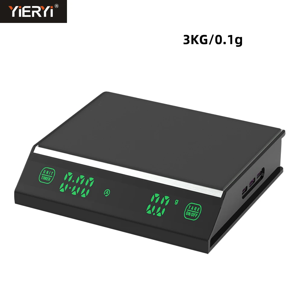 0.1g/3kg Digital Drip Coffee Scale with Timer LCD Hidden Screen ...