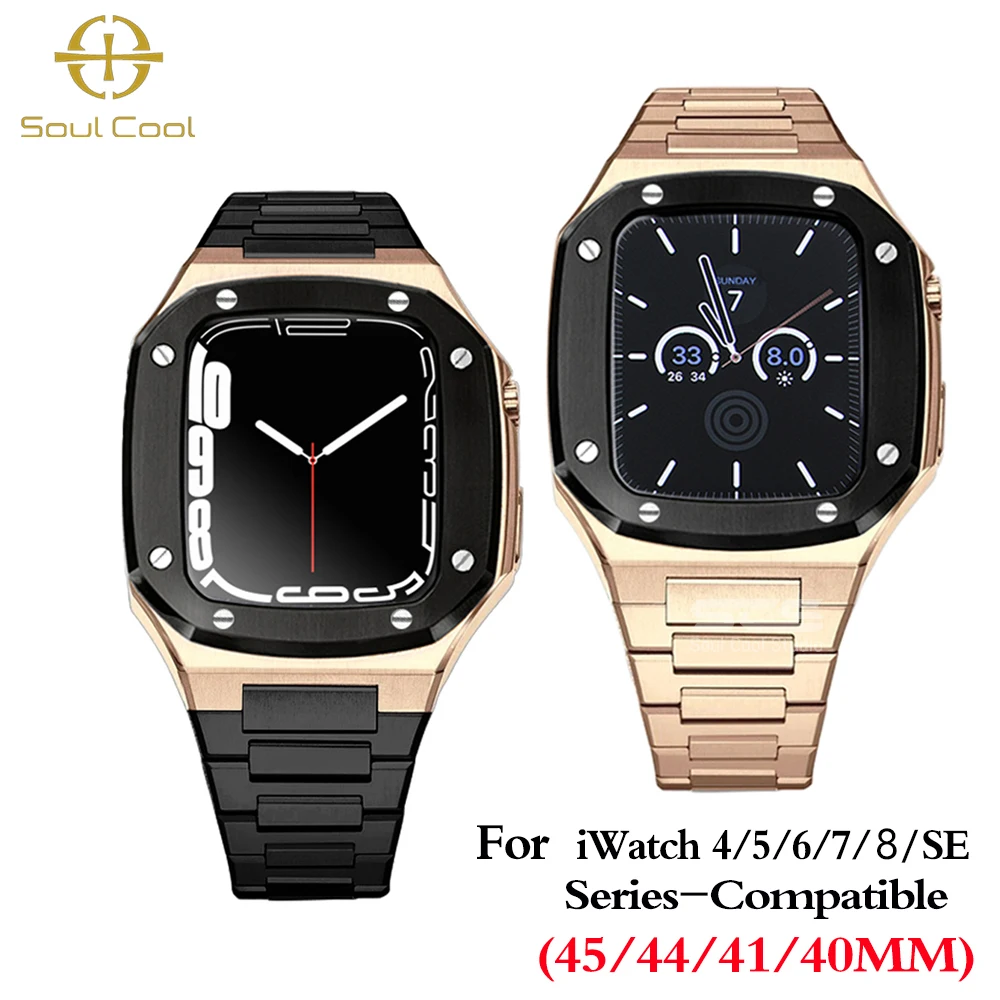 Apple Stainless Steel Watch Case | Apple Watch Se 44mm Metal Case ...