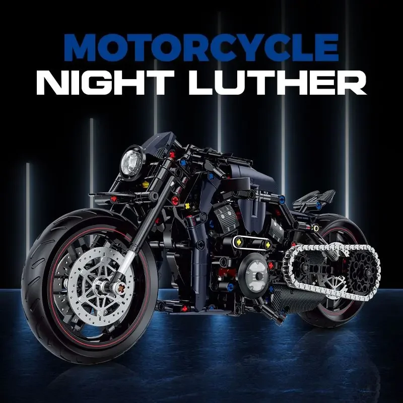 MOC-Night-Luther-Technology-Motorcycle-Building-Blocks-Locomotive-Model-Mechanical-Group-Brick ...