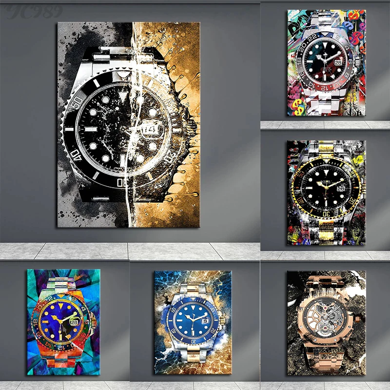 Graffiti-Watch-Canvas-Painting-Inspirational-Wall-Art-Posters-and ...