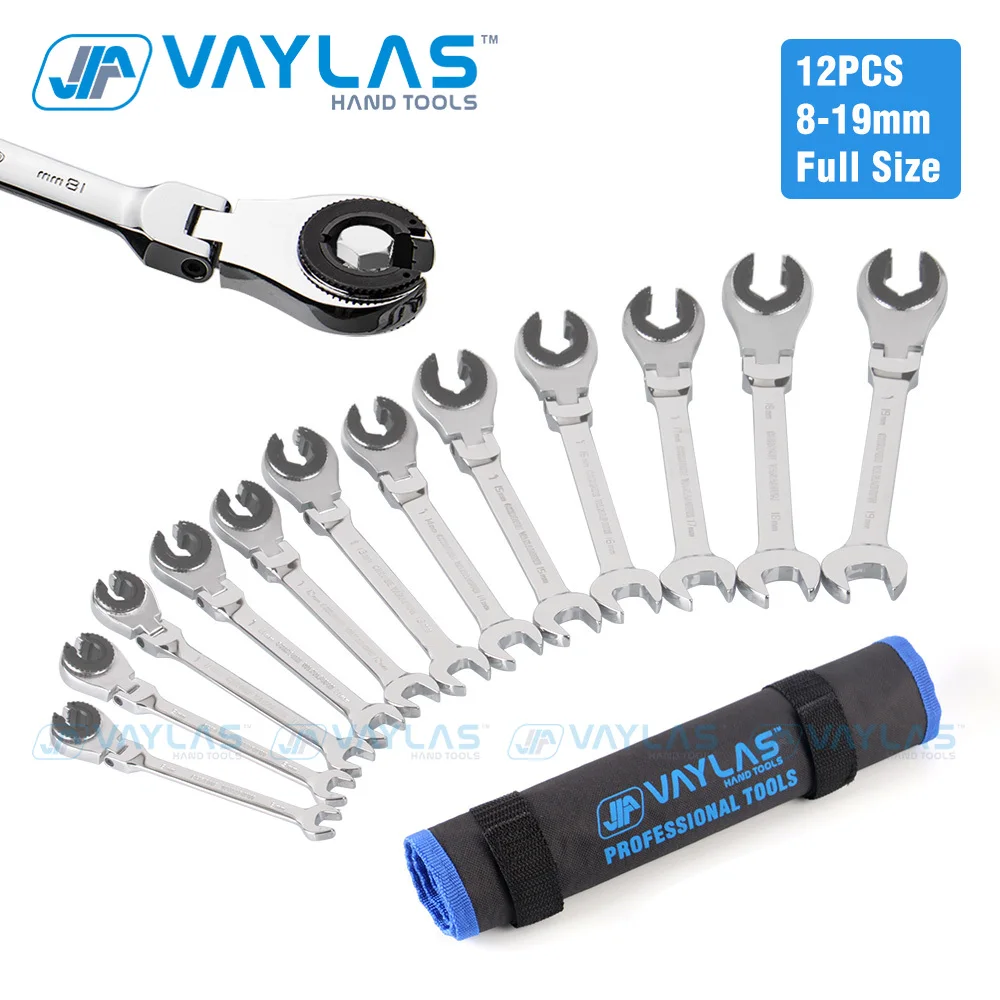Flare-Nut-Ratcheting-Wrench-Set-Open-Flex-Head-Metric-Tubing-Spanner ...