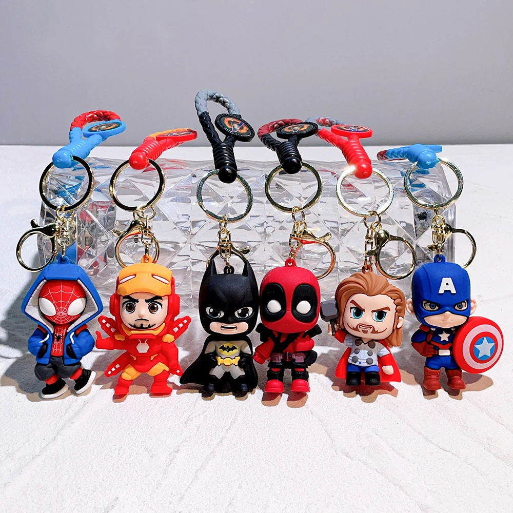 Marvel-Cartoon-The-Avengers-Keychain-Spiderman-Iron-Man-Captain-America ...
