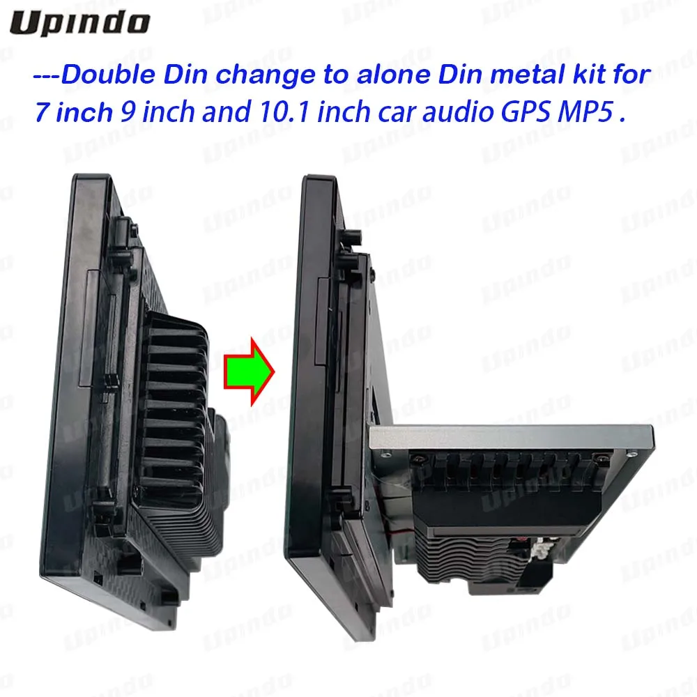 Double Din Changed To Alone Din Metal Kit for 9 or 10 Inches Car Audio ...