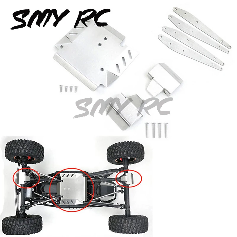 ARRMA Mojave GROM Skid Plates 3-Piece Stainless Steel Chassis Armor Set ...