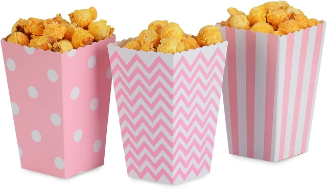 Pink Popcorn Boxes
