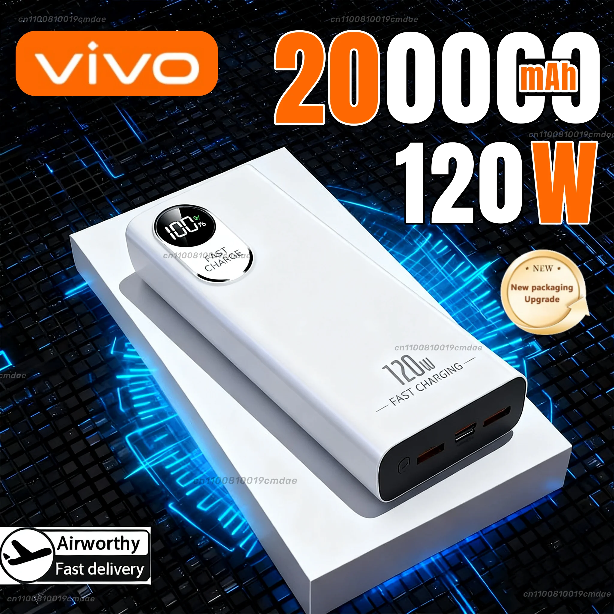 VIVO 200000mAh 120W Large Capacity Power Bank Super Fast Charging With ...