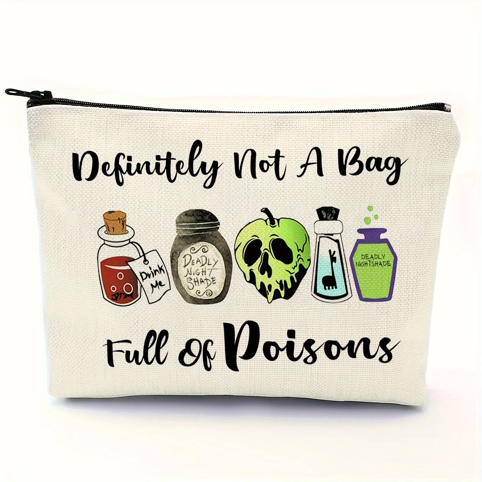 Evil Queen Poison Enthusiast Gift Large Capacity Makeup Bag with Zipper ...