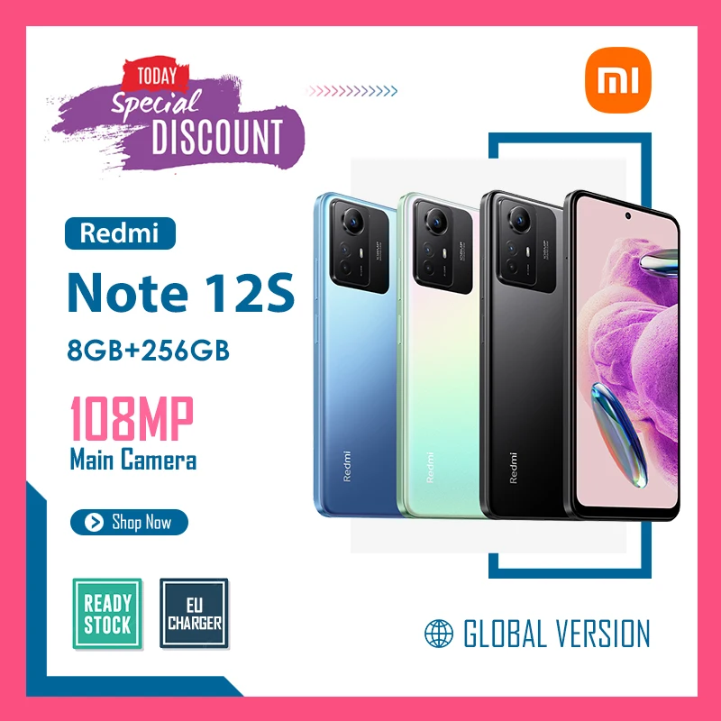 Global-Version-Xiaomi-Redmi-Note-12S-8GB-256GB-108MP-pro-grade-Triple ...
