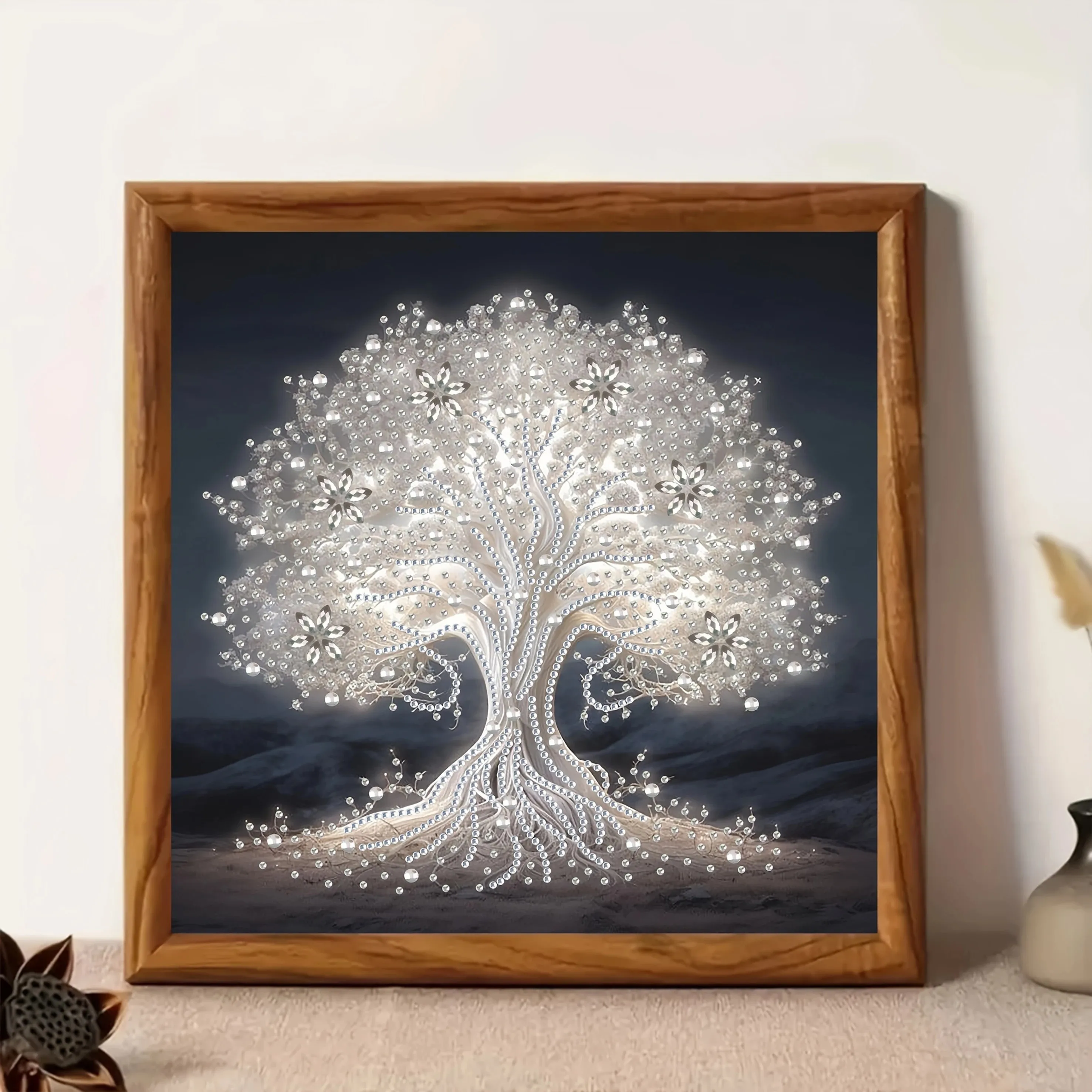 White Tree of Life DIY Diamond Painting Kit -11.8 inches x 11.8 inches ...