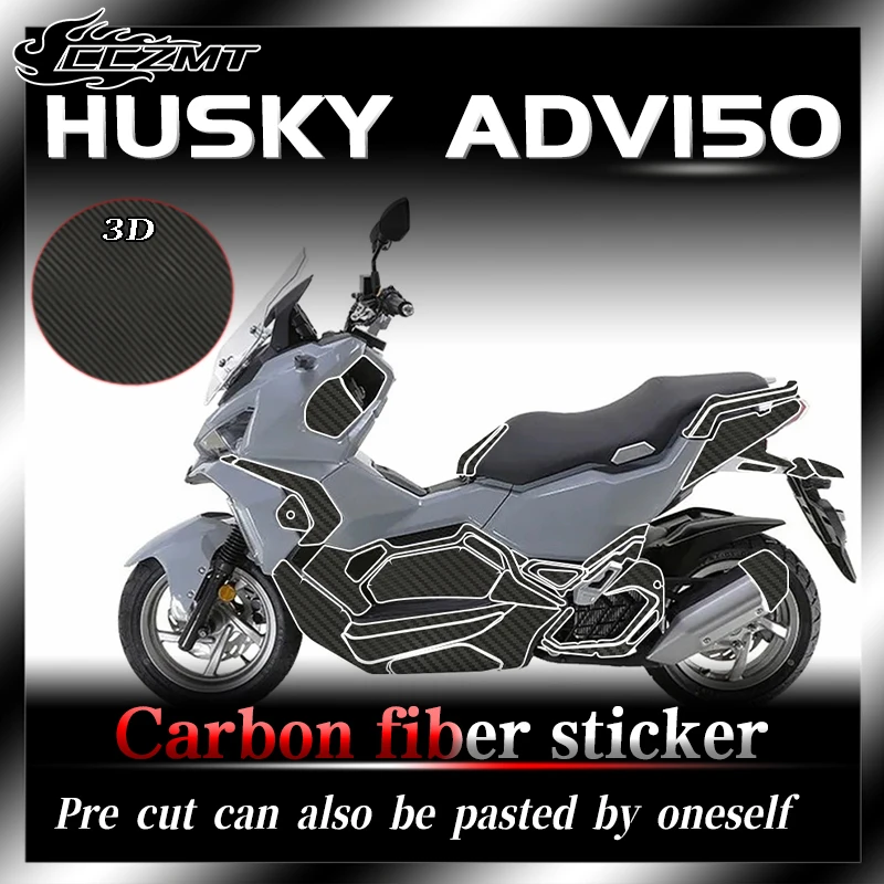 For-SYM-HUSKY-ADV150-sticker-3D-carbon-fiber-protective-sticker-body ...