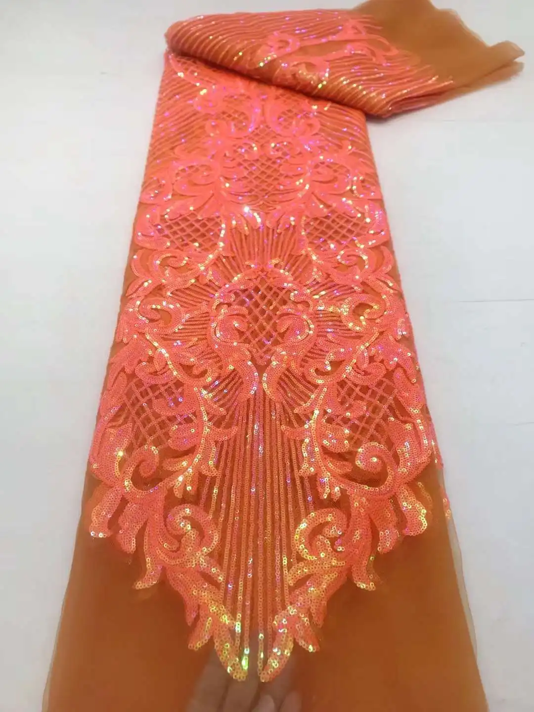 Latest-Pink-African-Sequins-Lace-Fabric-2024-High-Quality-Lace ...