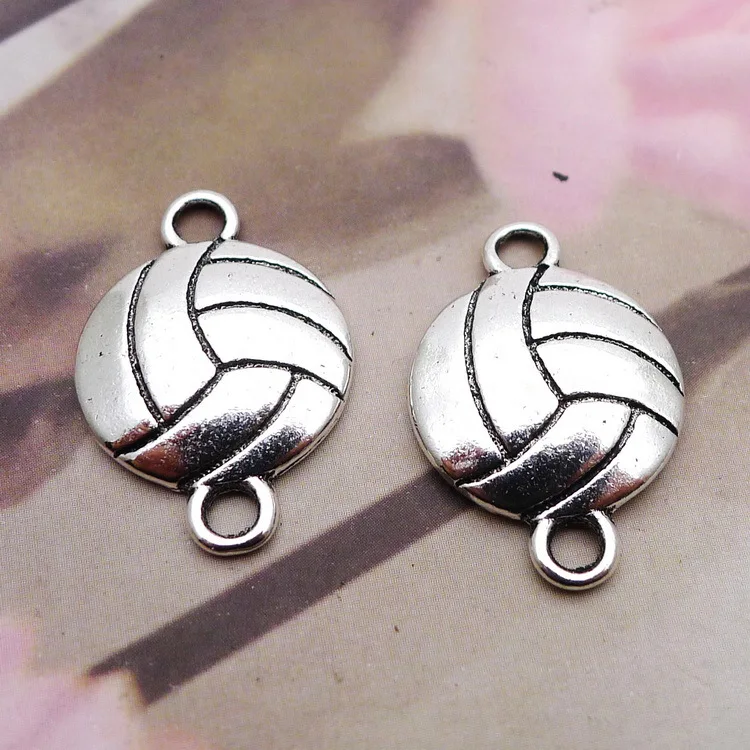 10pcs-lot-15-22mm-New-Antique-Silver-Color-Football-Charm-Connector-For ...