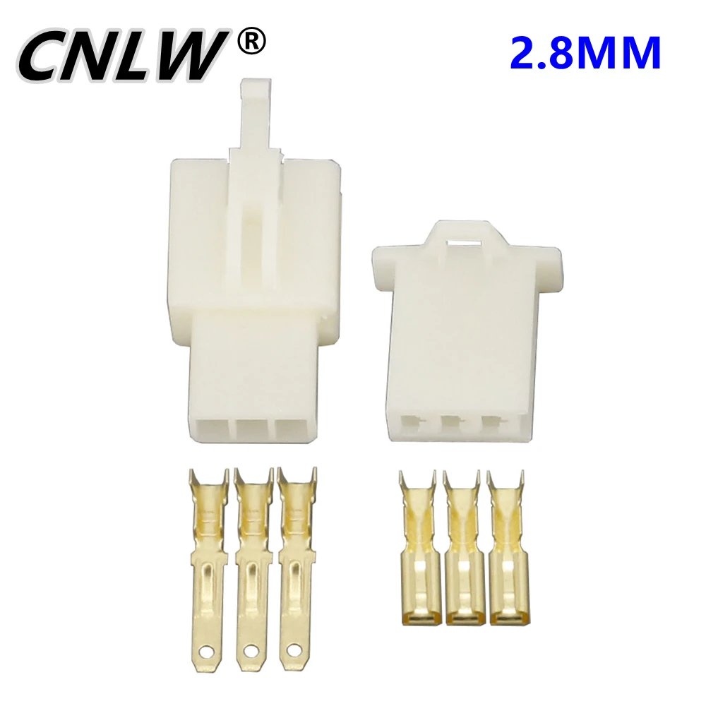5/10 Sets 3 Pin 2.8mm Wire Harness Motorcycle Sensor Connector Automotive Cable Socket 6030-3991 ...