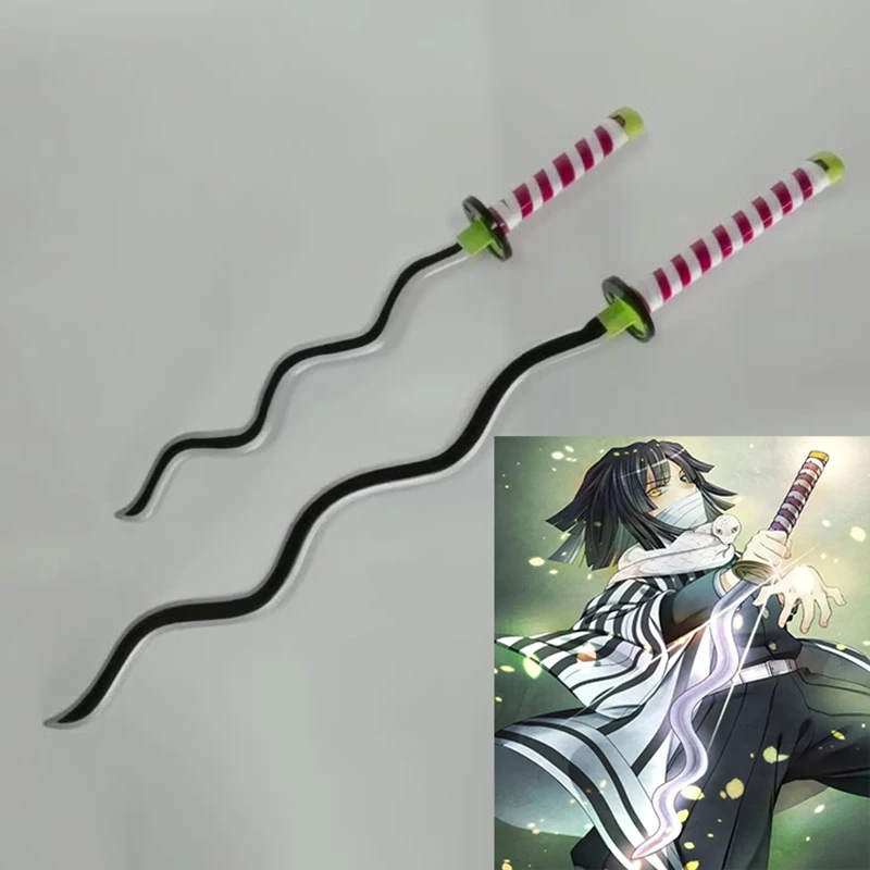 Kimetsu no Yaiba Lguro Obanai Cosplay Sword Wooden Weapon Props Anime ...